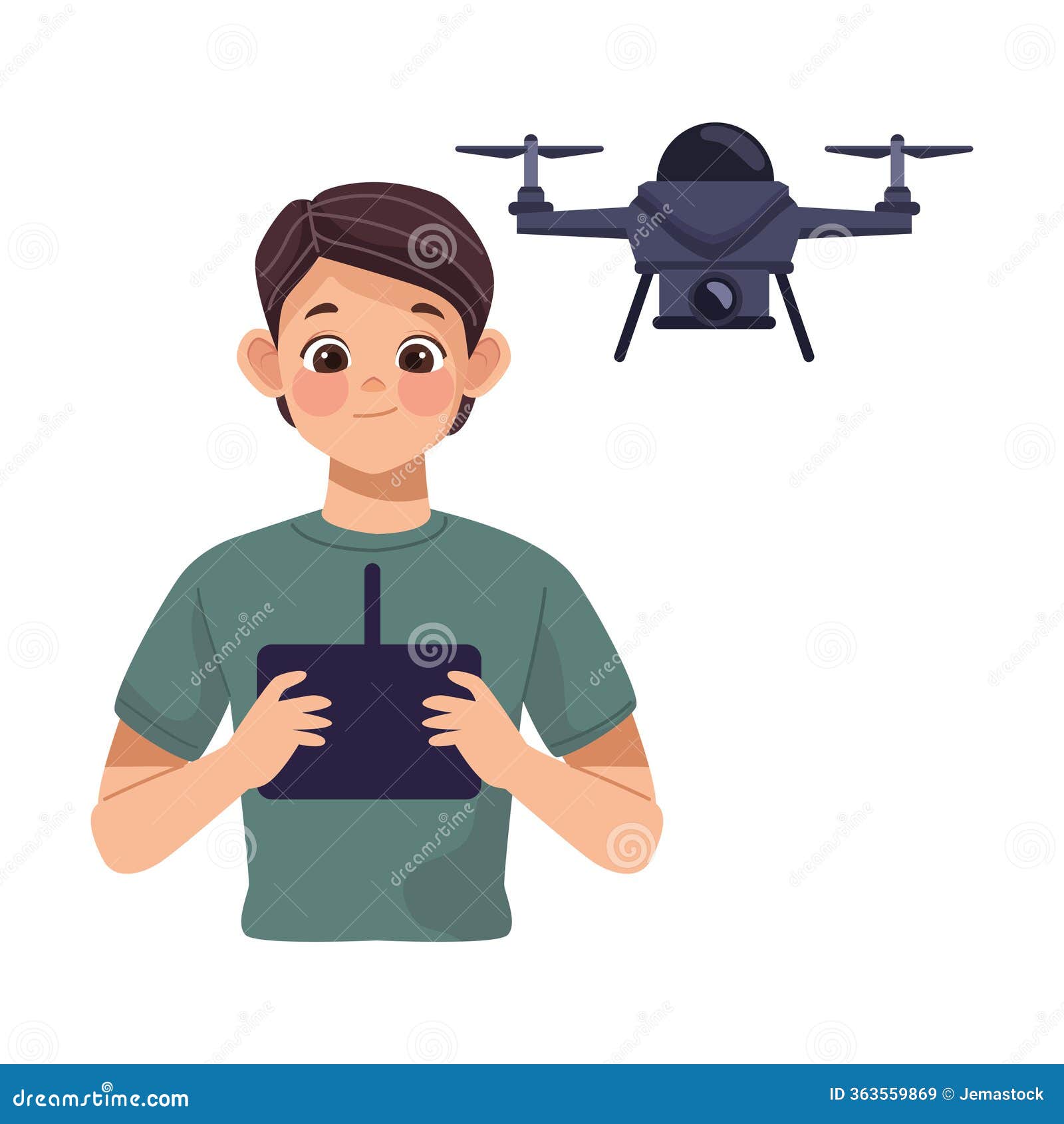 FPV Drone Pilot. AI Generated Stock Image | CartoonDealer.com #297559621