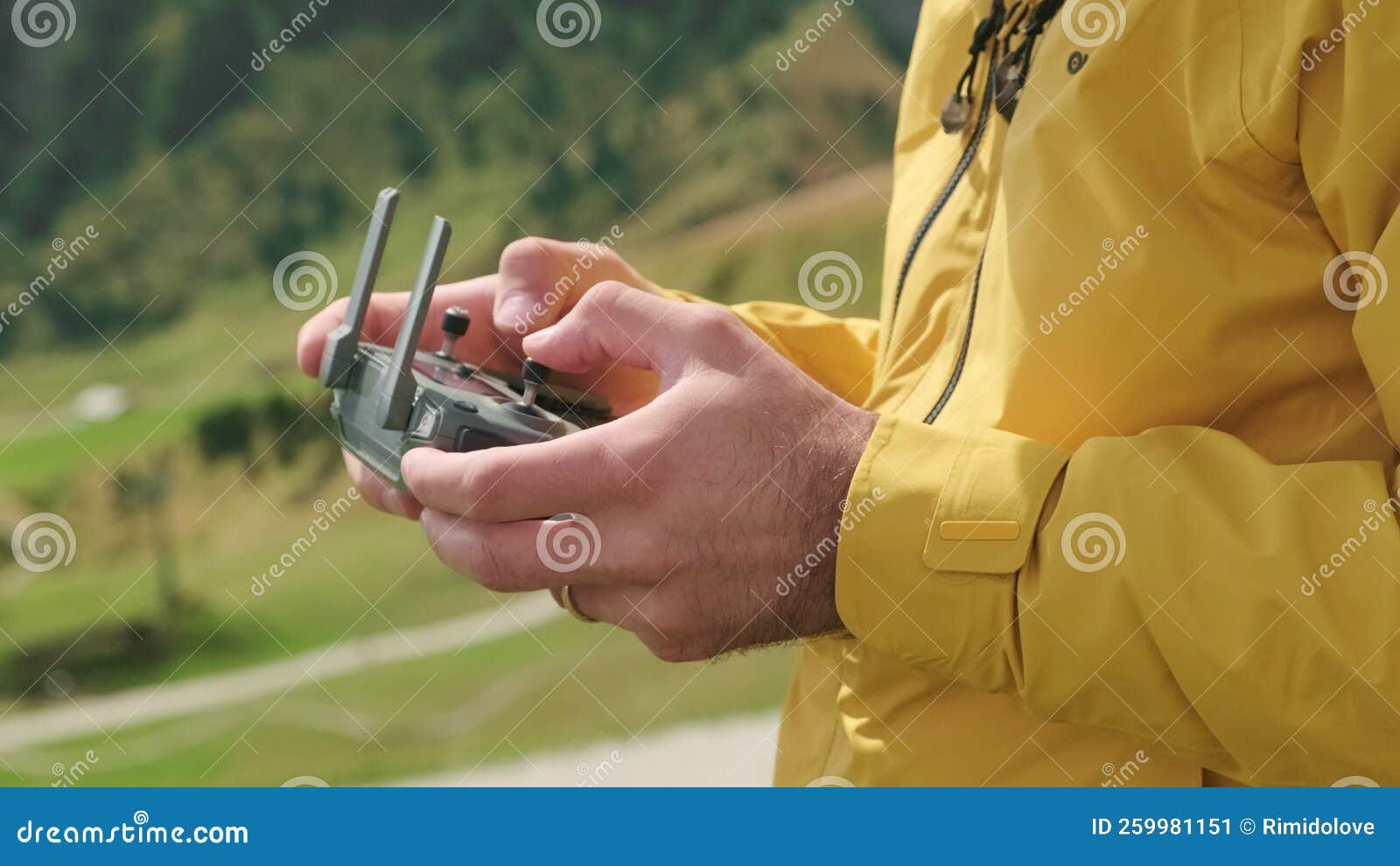 Drone Pilot Rotates Joystick of Controller Giving Commands Stock Video ...