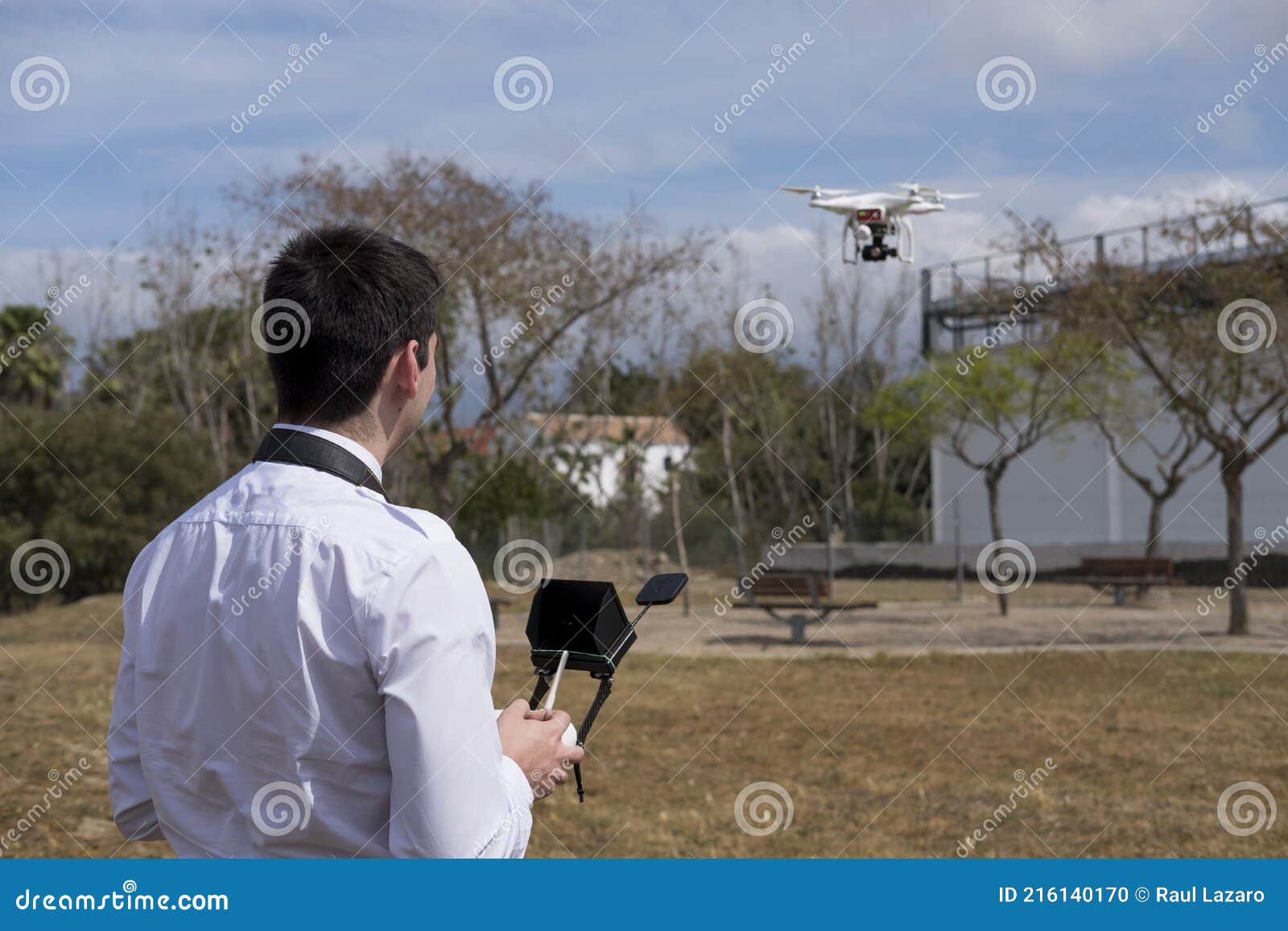 Drone Pilot Starting a Practice Flight Stock Photo - Image of discovery ...