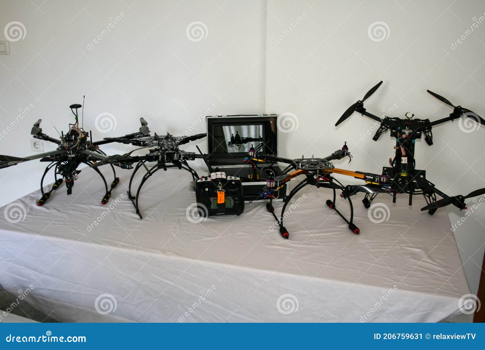 Drone Production Line on Display for the Final Electronic Static Test ...