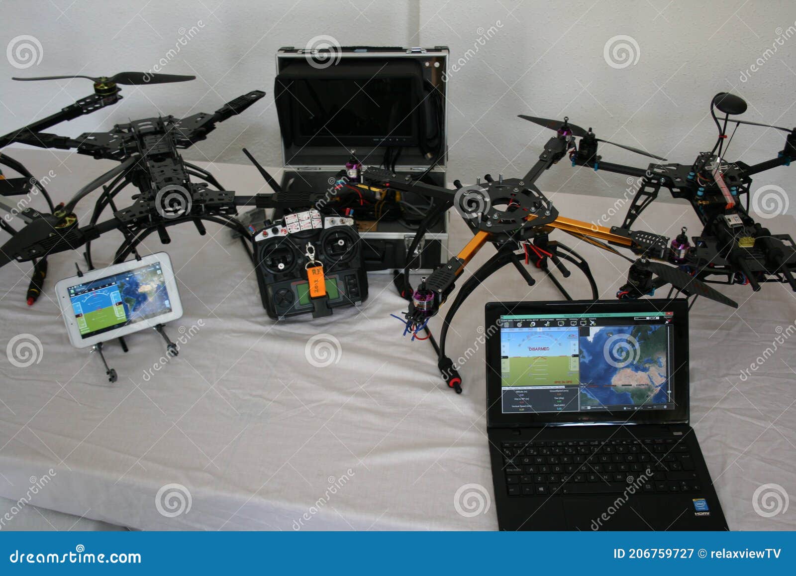 Drone Production Line on Display for the Final Electronic Static Test ...