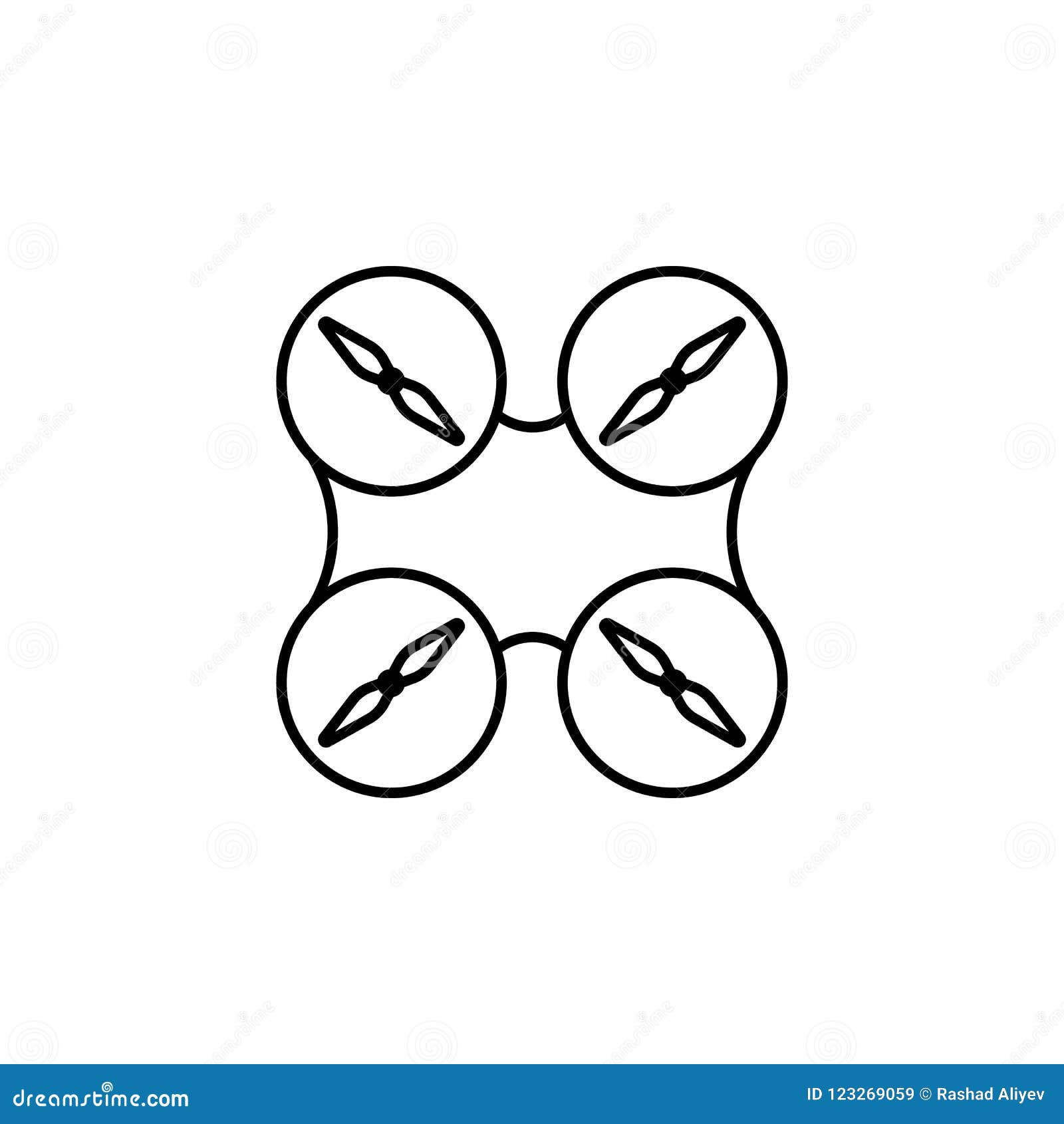 Drone Propellers Icon. Element of Drones for Mobile Concept and Web ...