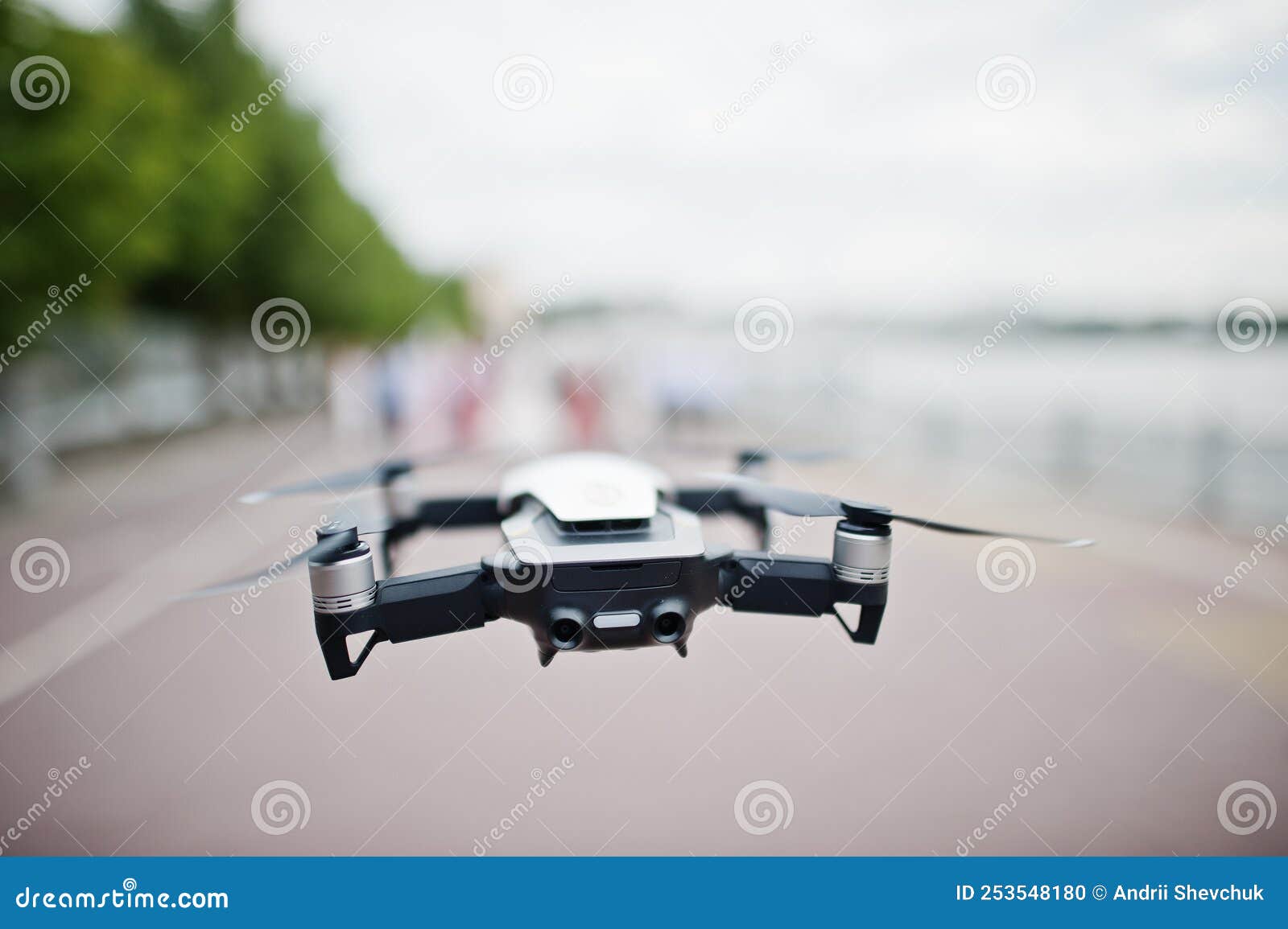 Drone Quad Copter Flying with Digital Camera Stock Photo - Image of ...