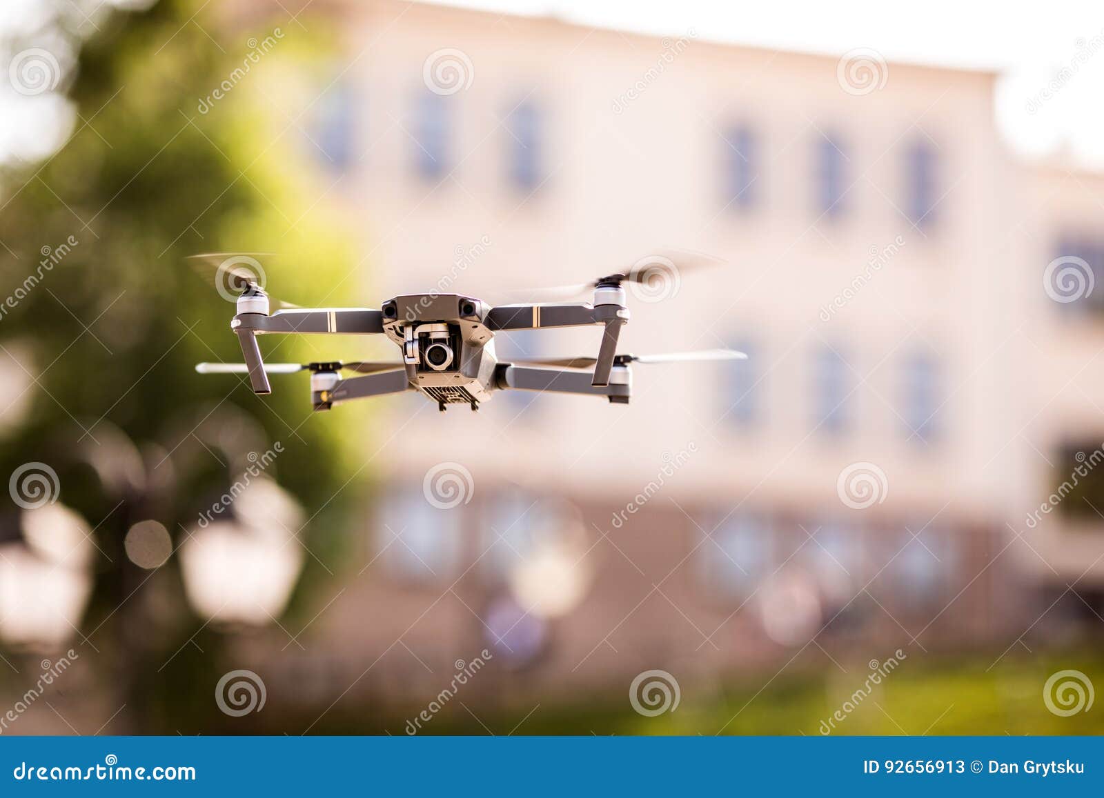 Drone Quad Copter with High Resolution Digital Camera Flying Hovering ...