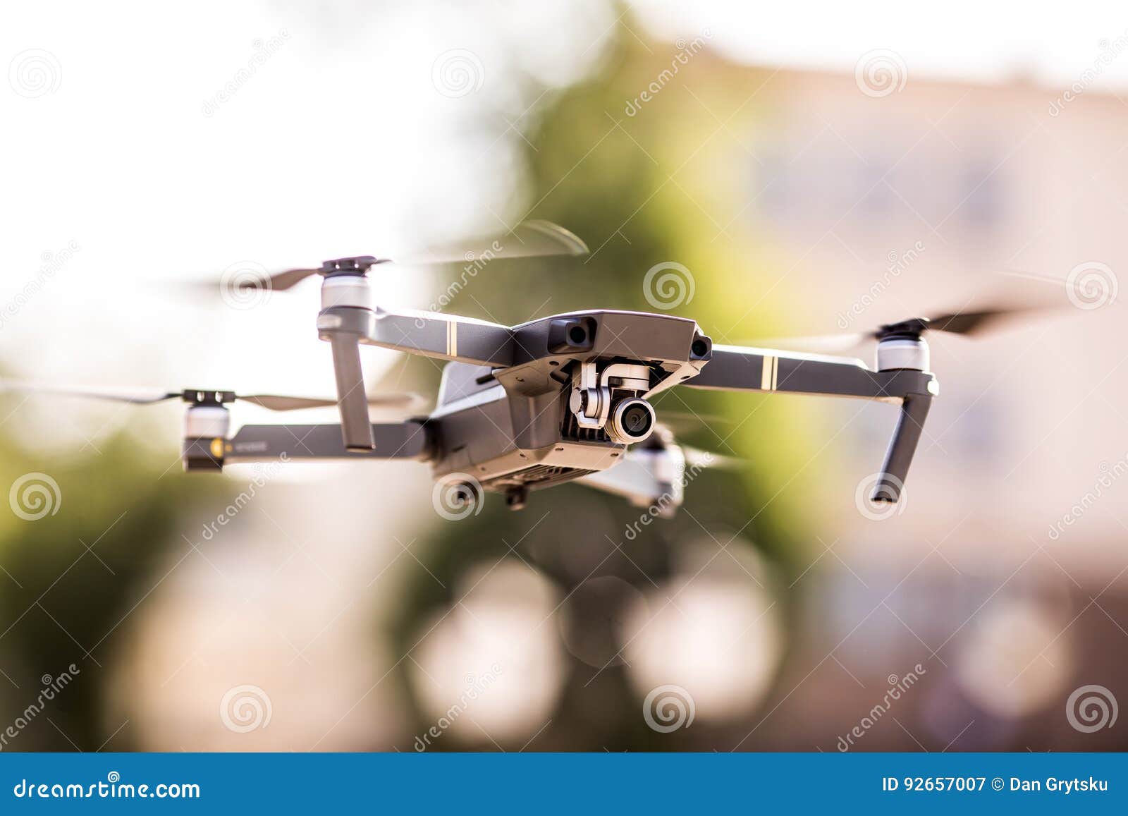 Drone Quad Copter with High Resolution Digital Camera Flying Hovering ...
