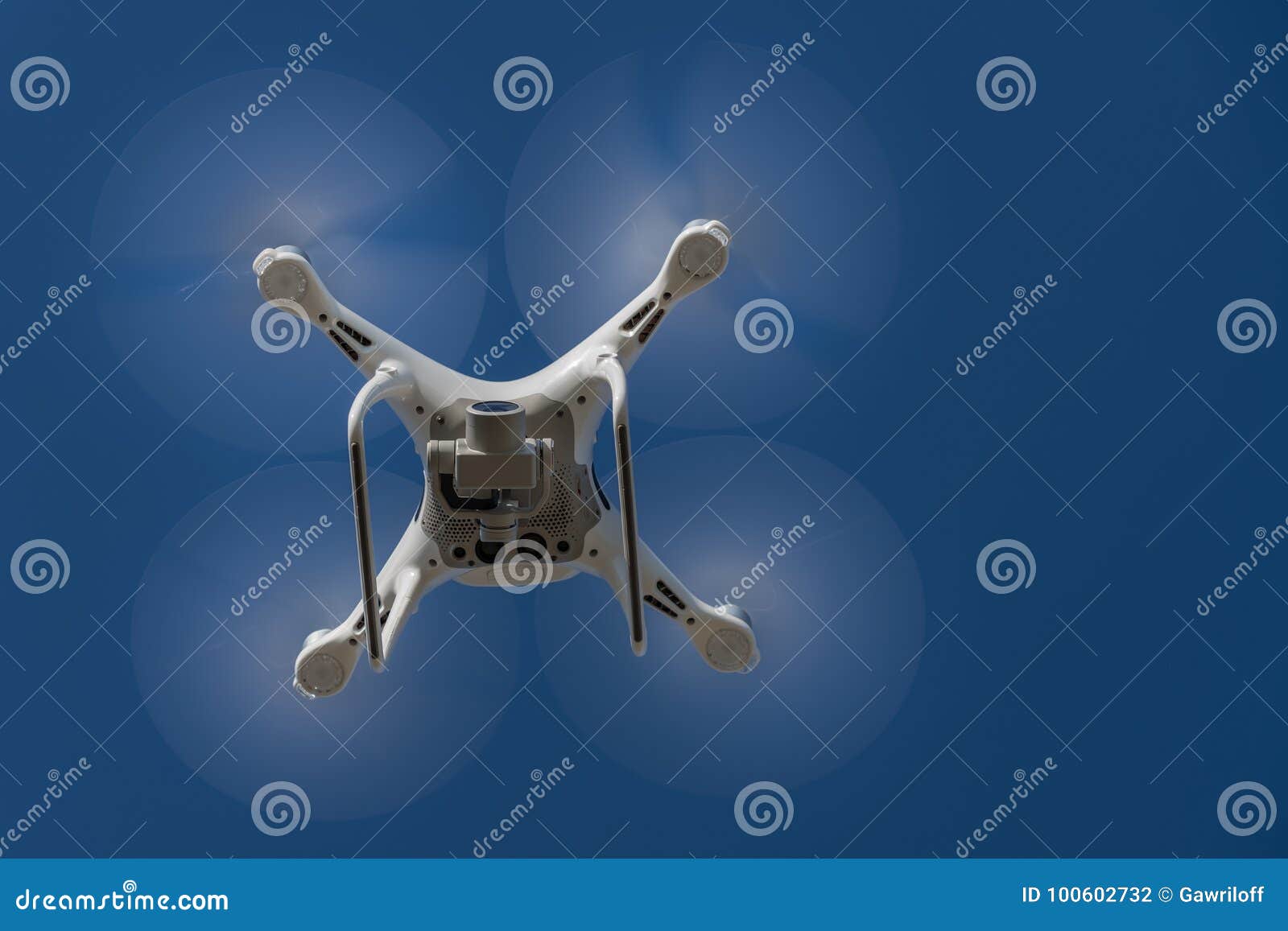 Drone Quad Copter with High Resolution Digital Camera on the Sky Stock ...