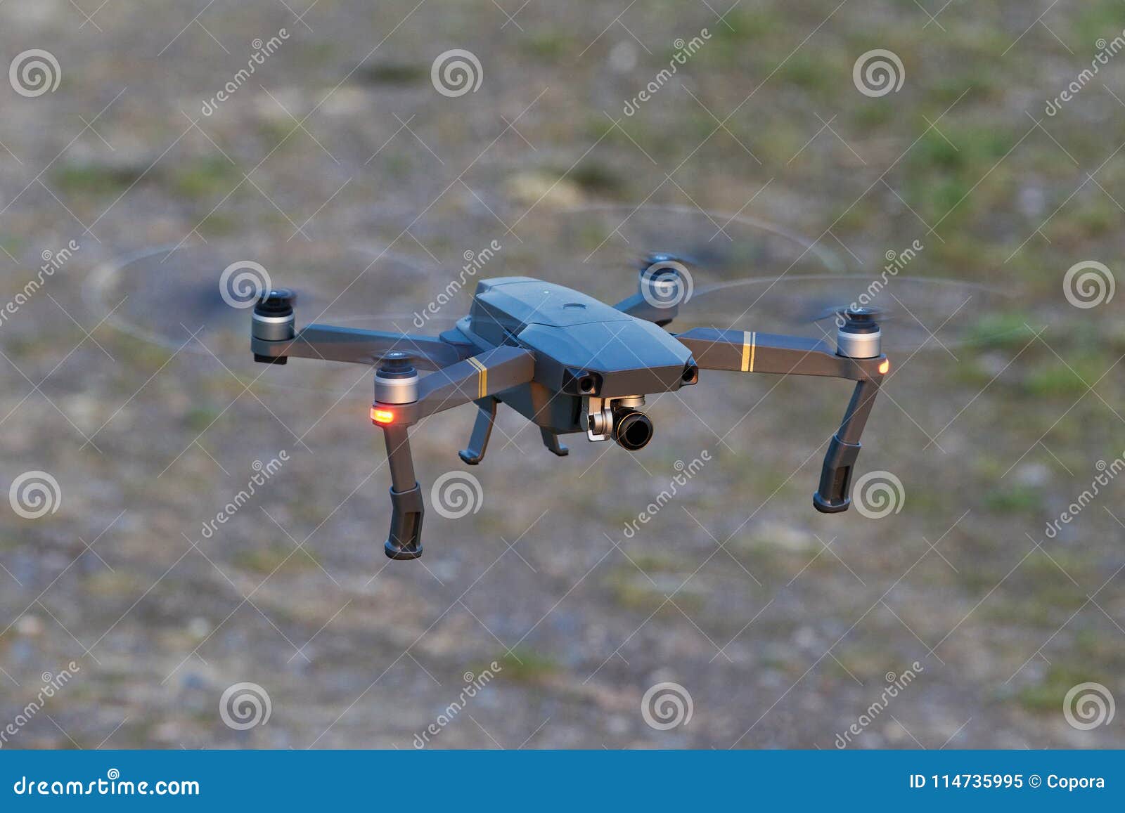 Drone Quad Copters with High Resolution Digital Camera Flying Stock ...
