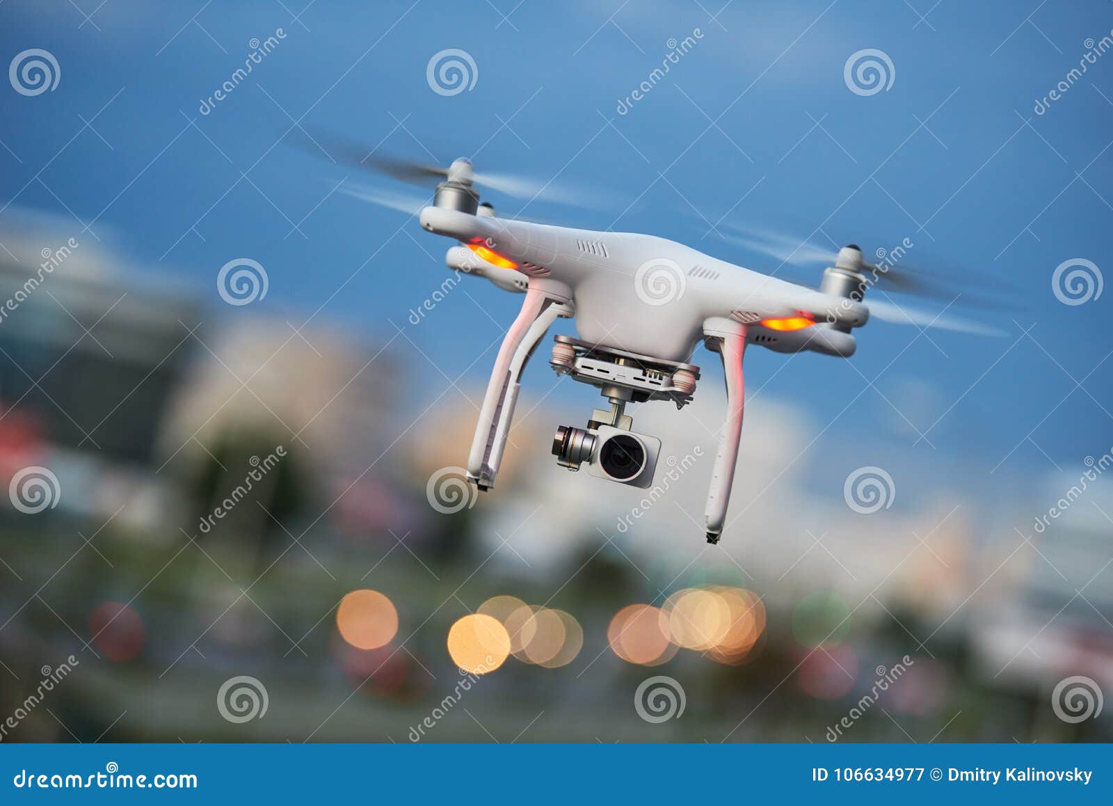 Drone Quadcopter with Digital Camera Stock Image - Image of control ...