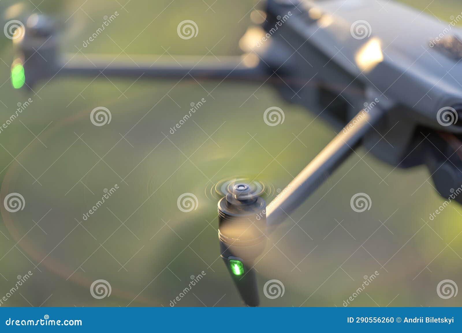 Drone Quadcopter with Digital Camera and Fast Rotating Propellers ...