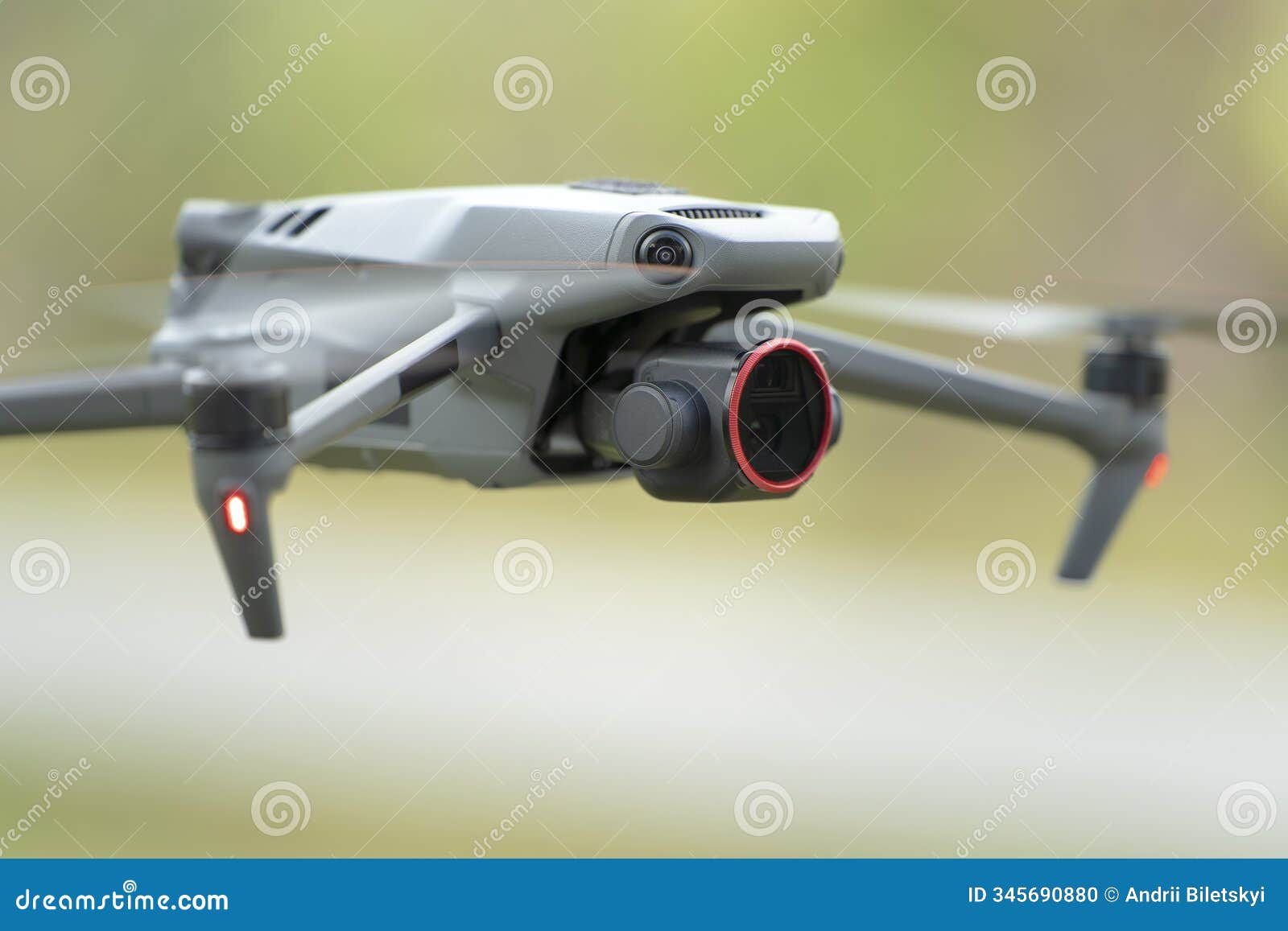 Drone Quadcopter with Digital Camera and Fast Rotating Propellers ...