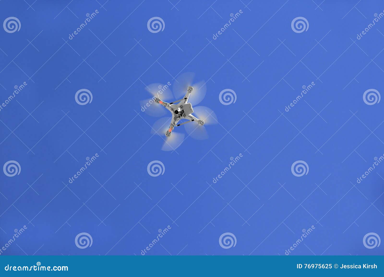 Drone Quadcopter Flying Overhead Stock Image - Image of professional ...