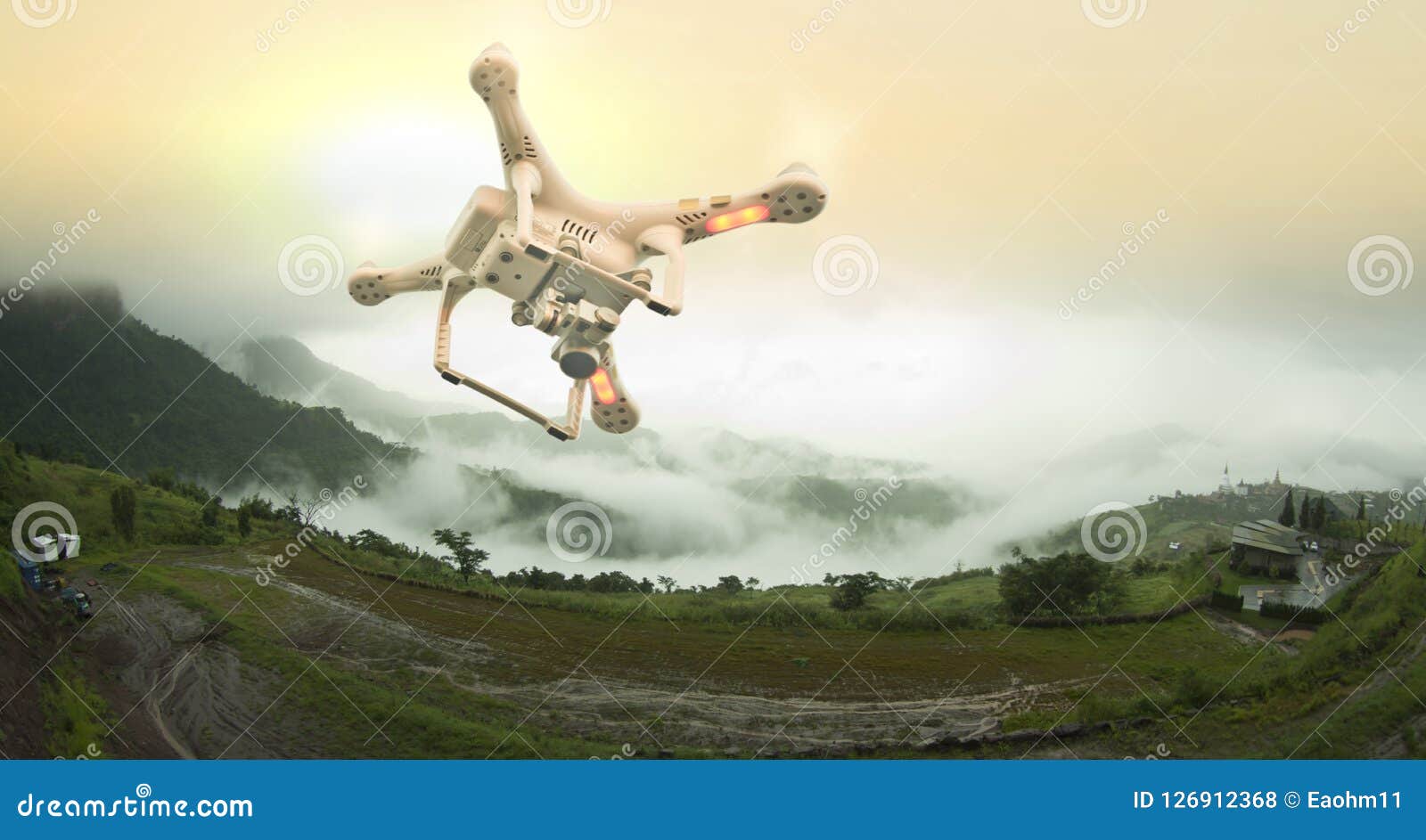 Drone Quadcopter with High Resolution Digital Camera Stock Photo ...