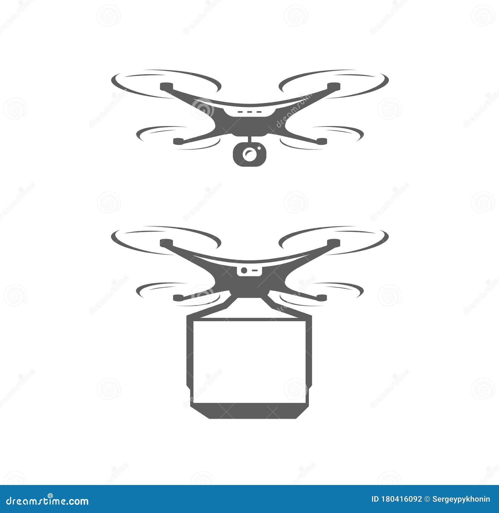 Drone Quadcopter Icon or Symbol. Technology Vector Illustration Stock ...
