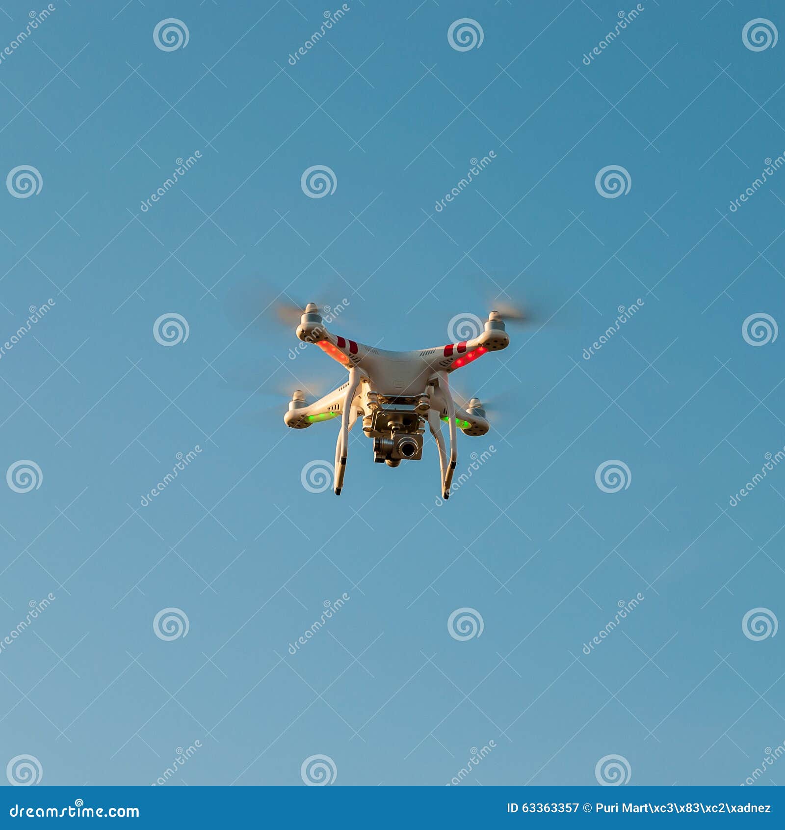 Drone Quadricopter with High-resolution Digital Camera Stock Image ...