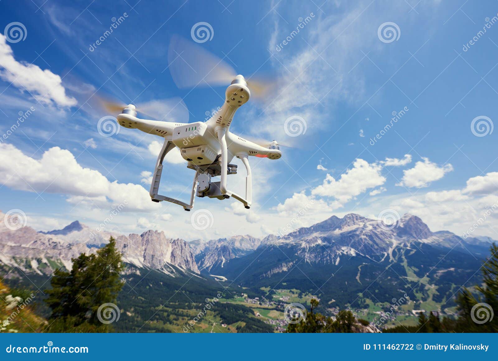 Drone Quadrocopter with Digital Camera Stock Photo - Image of ...
