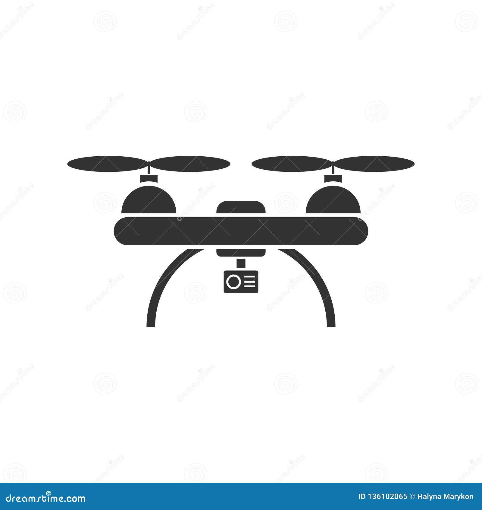 Drone Icon. Pictogram. Simple Flat Vector Illustration On A White ...