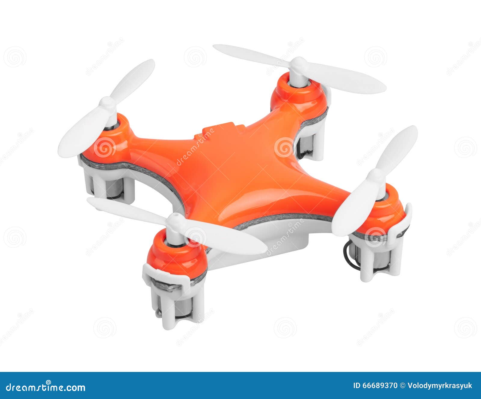 Drone, Quadrocopter on White Stock Illustration - Illustration of ...