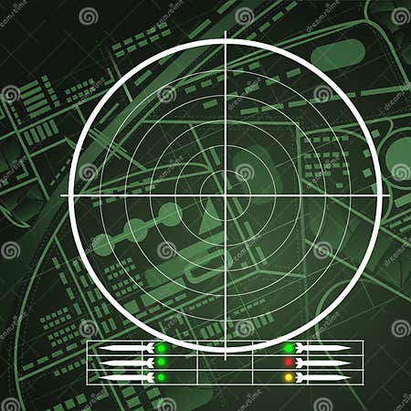 Drone Radar Screen stock vector. Illustration of aircraft - 58584686