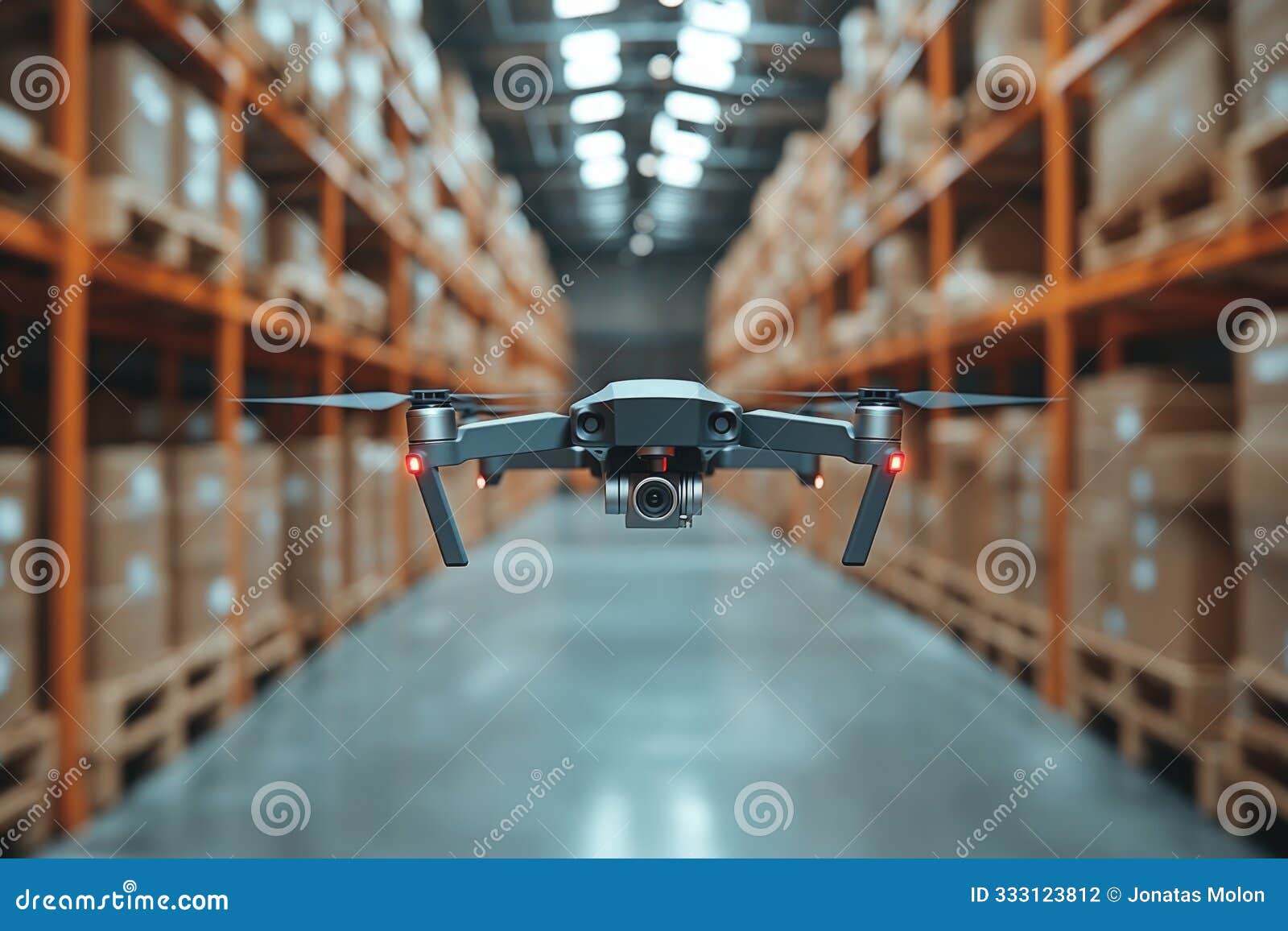 Drone Ready for Inventory Inspection in Stock Illustration ...