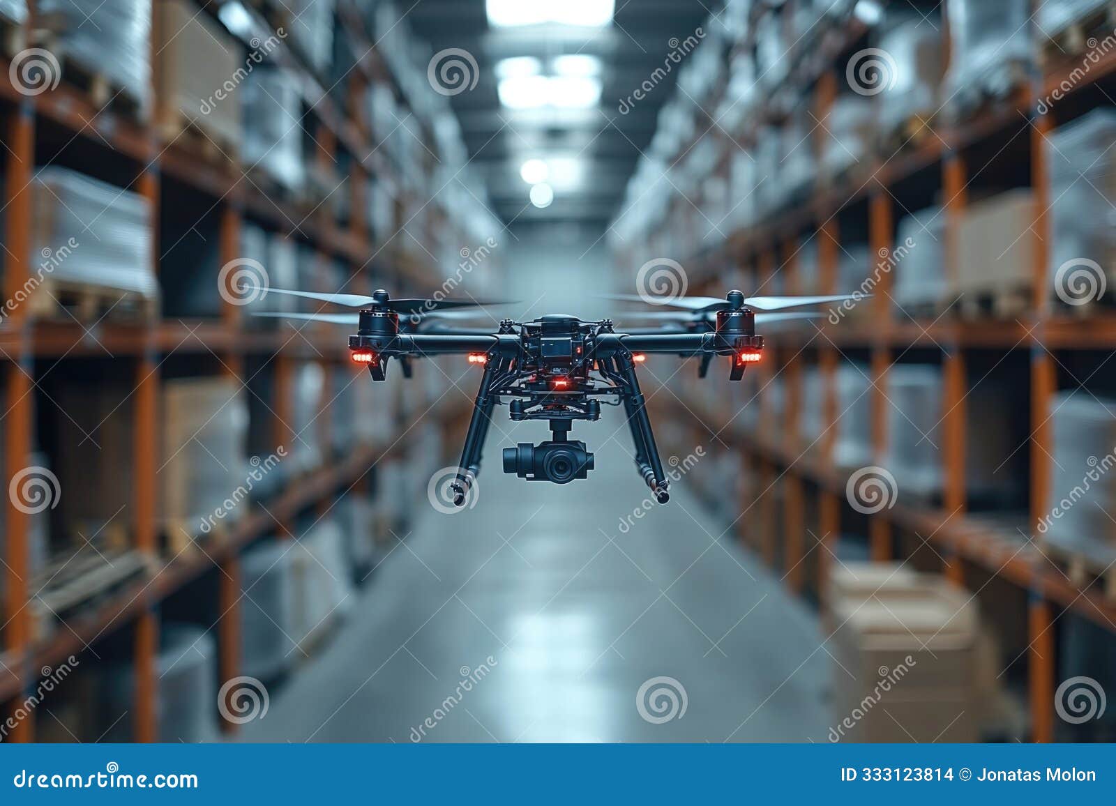 Drone Ready for Inventory Inspection in Stock Illustration ...