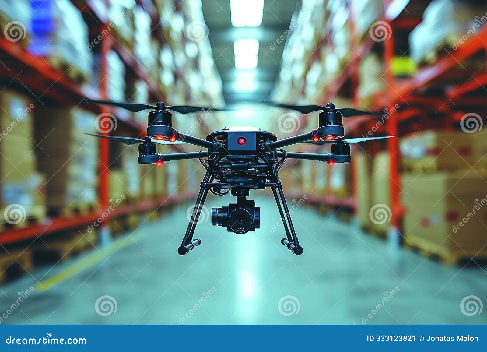 Drone Ready for Inventory Inspection in Stock Illustration ...