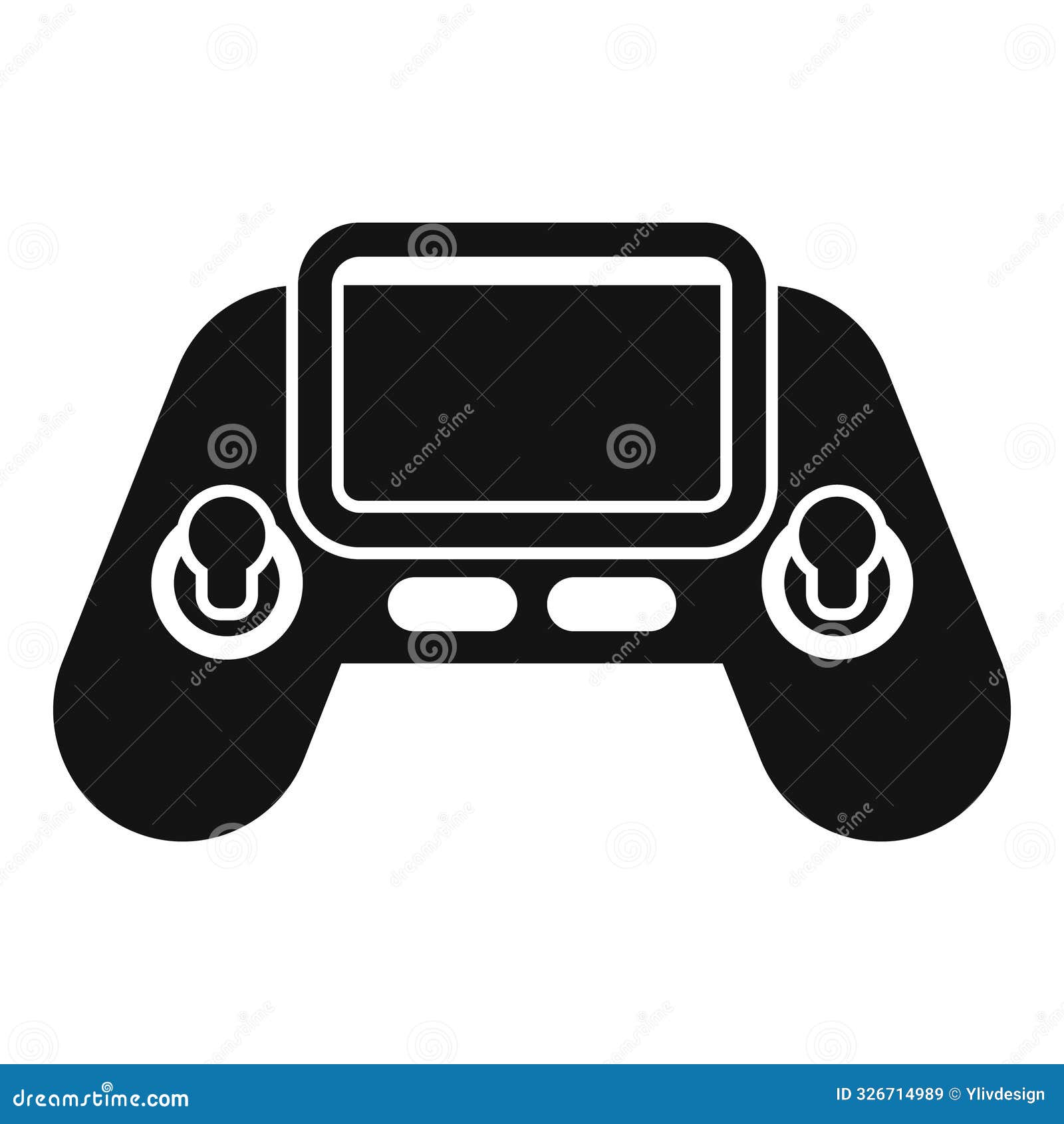 Drone Remote Control with Antenna for Live Streaming Stock Vector ...