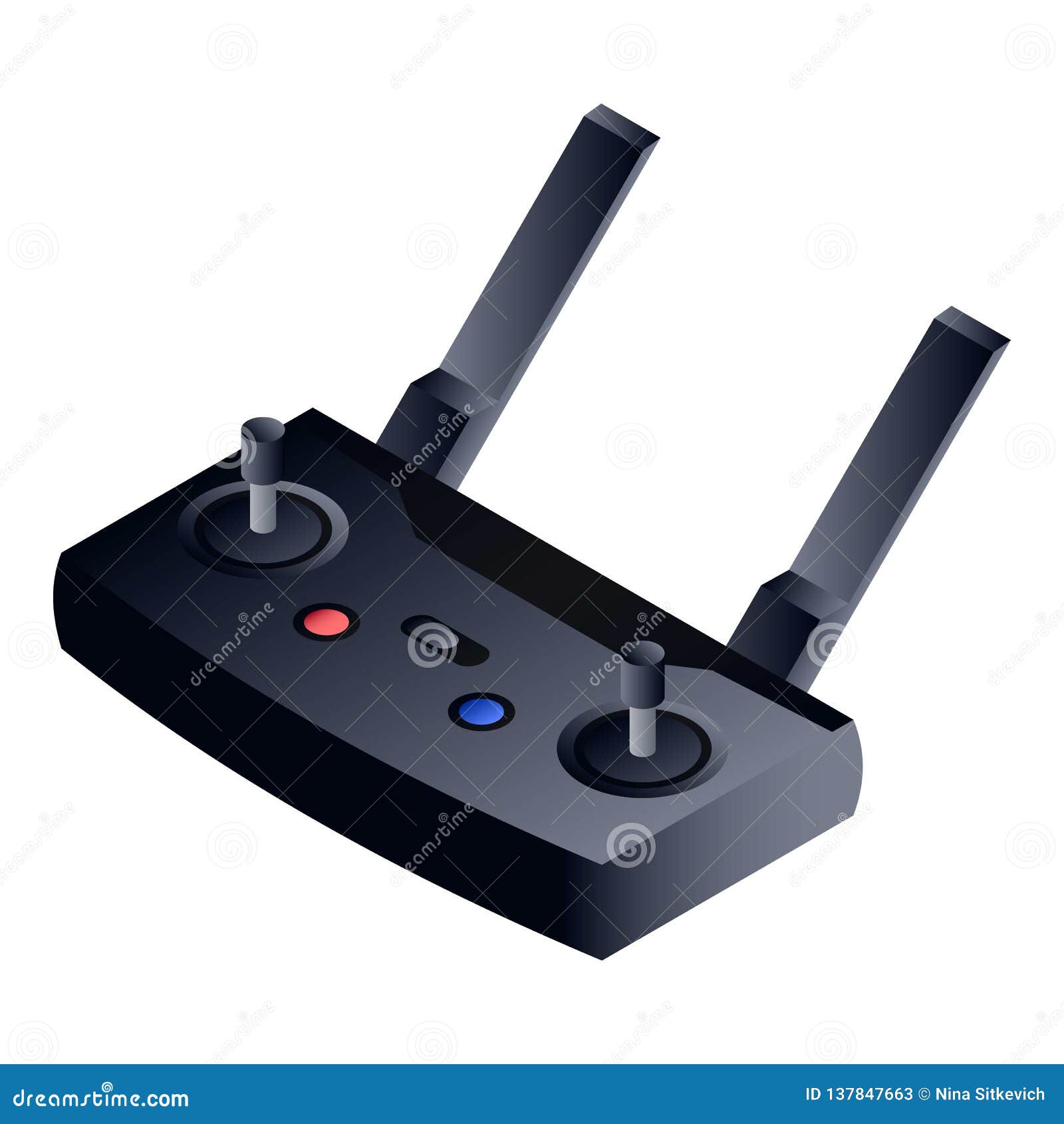 Drone Remote Control Icon, Isometric Style Stock Vector - Illustration ...