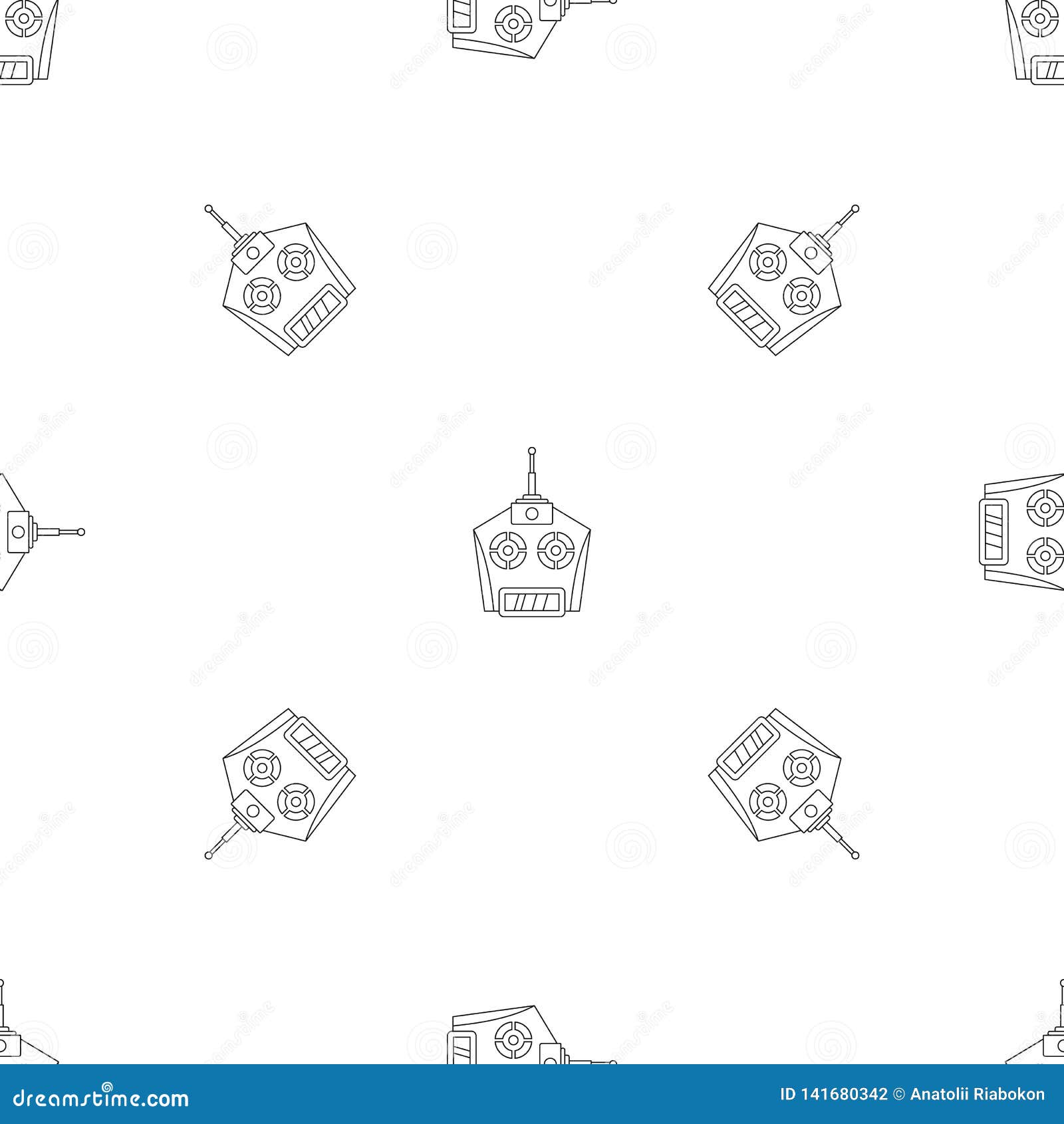 Drone Remote Control Pattern Seamless Vector Stock Vector ...