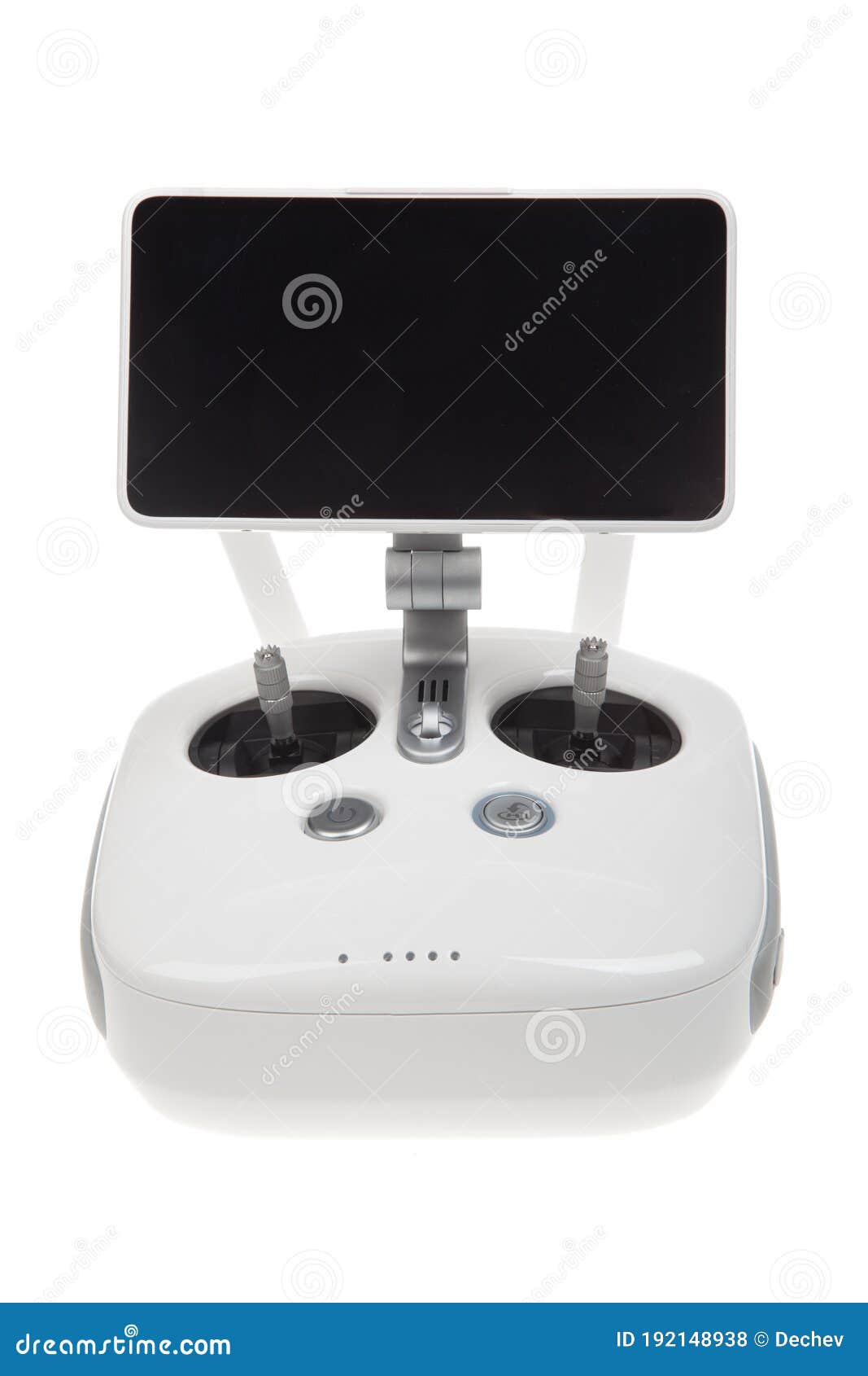 Drone Remote Control with Screen, Isolated on White Stock Photo - Image ...