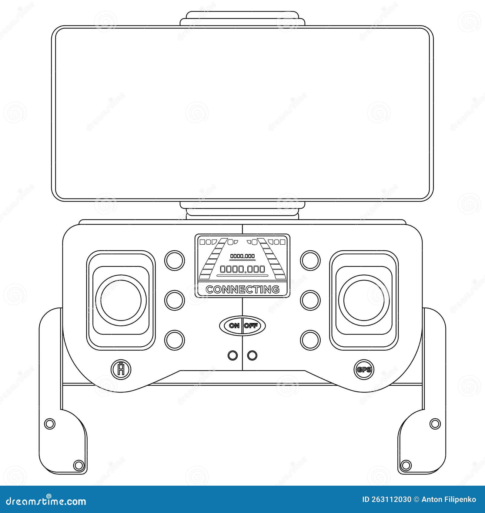 Drone Remote Controller Coloring Book. Quadcopter with Camera Stock ... Drone Remote Controller Coloring Book. Quadcopter with Camera Stock ...