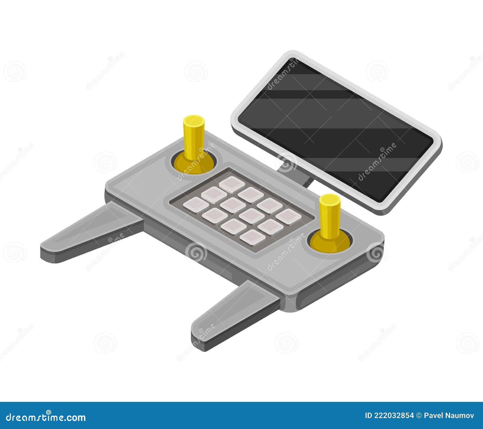 Drone Remote Controller or Control Panel with Stick, Display and Keypad ...