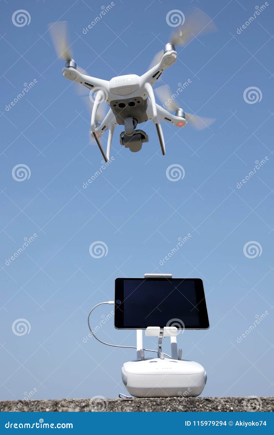 Drone and Remote Controller Stock Photo - Image of airplane, elevator ...