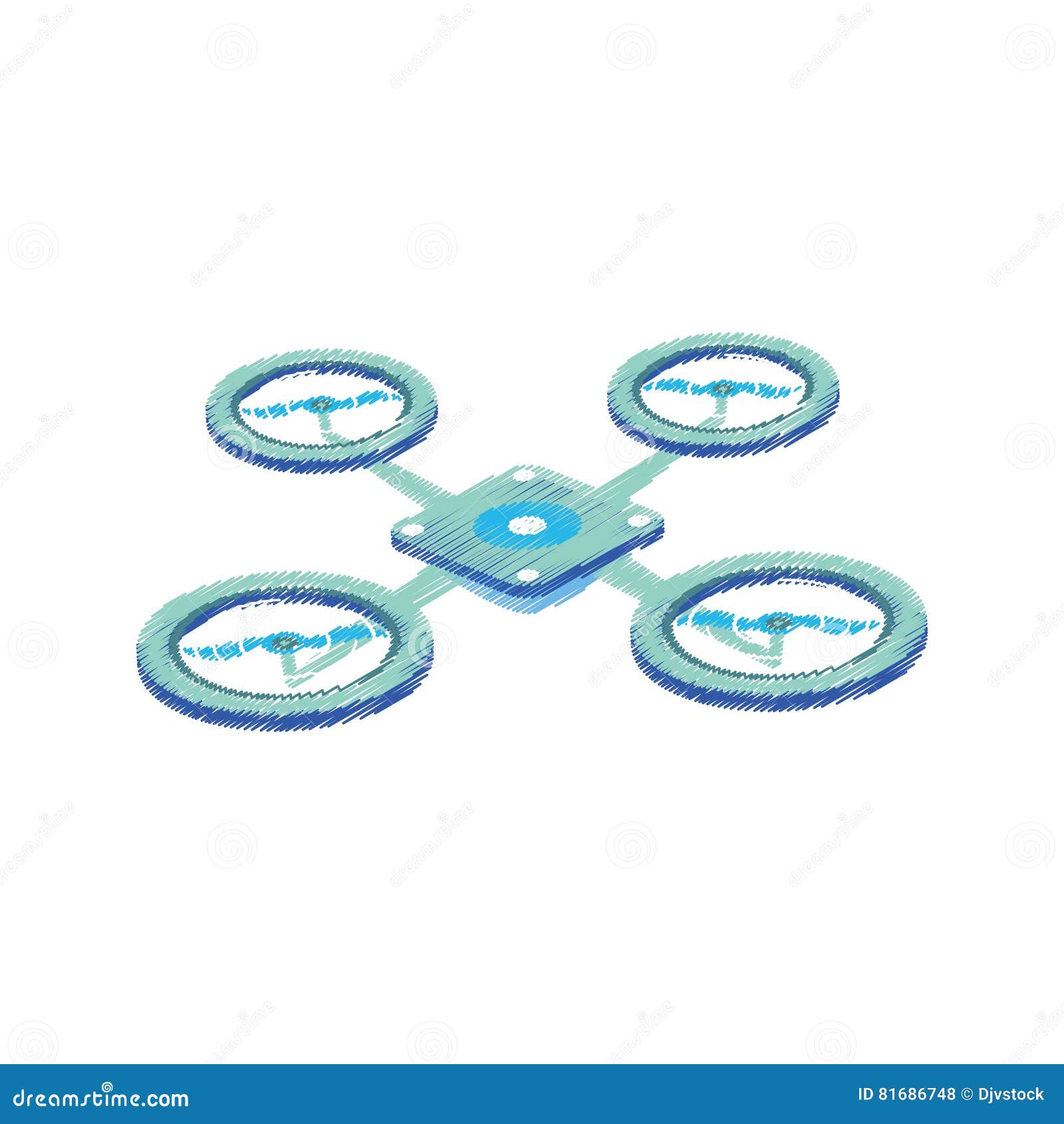 Drone robot technology stock vector. Illustration of icon - 81686748