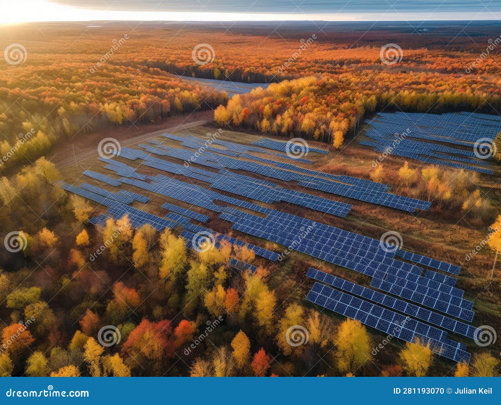 AIoptimized Solar Farm Viewed from Above Stock Illustration ...
