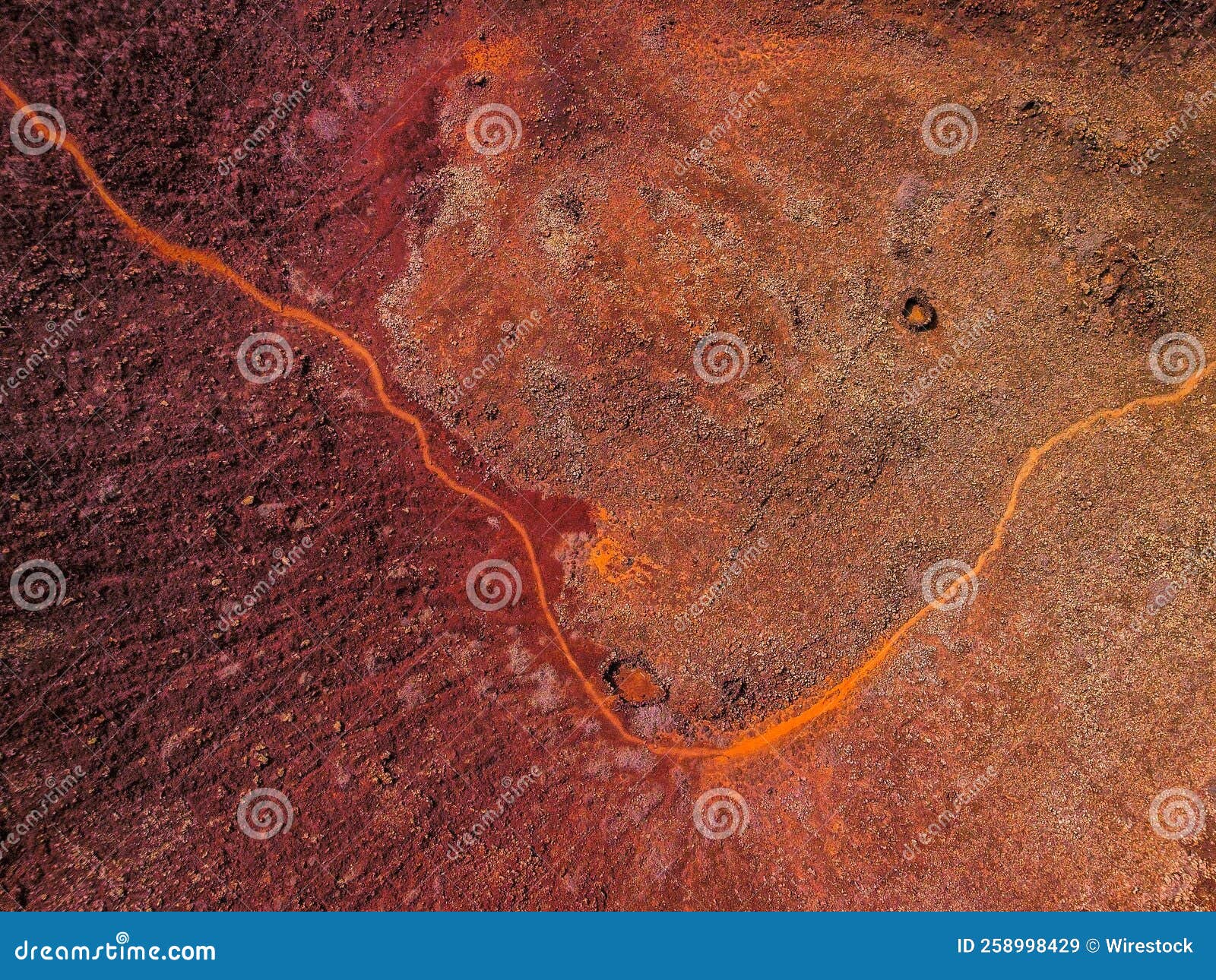 Drone Shot of Dry Volcanic Craters Stock Image - Image of drone ...