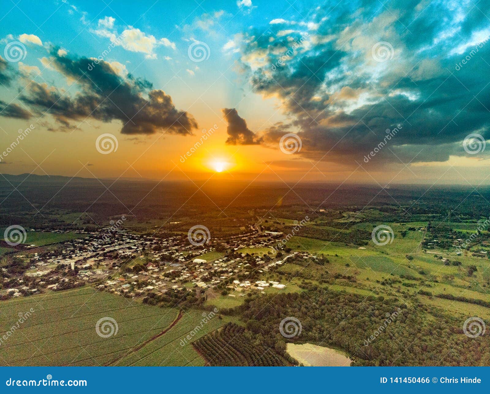 Drone shot sunset stock photo. Image of plant, nature - 141450466
