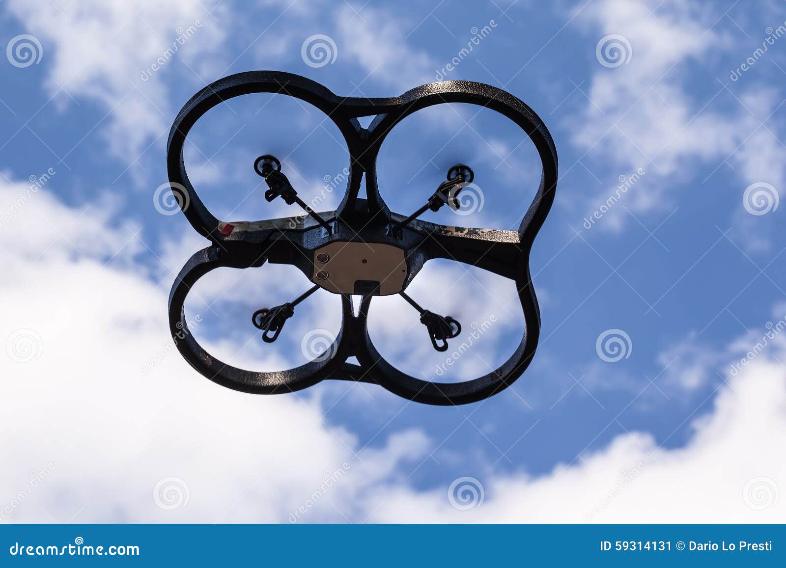 Drone in the sky stock image. Image of cloudscape, cloud - 59314131