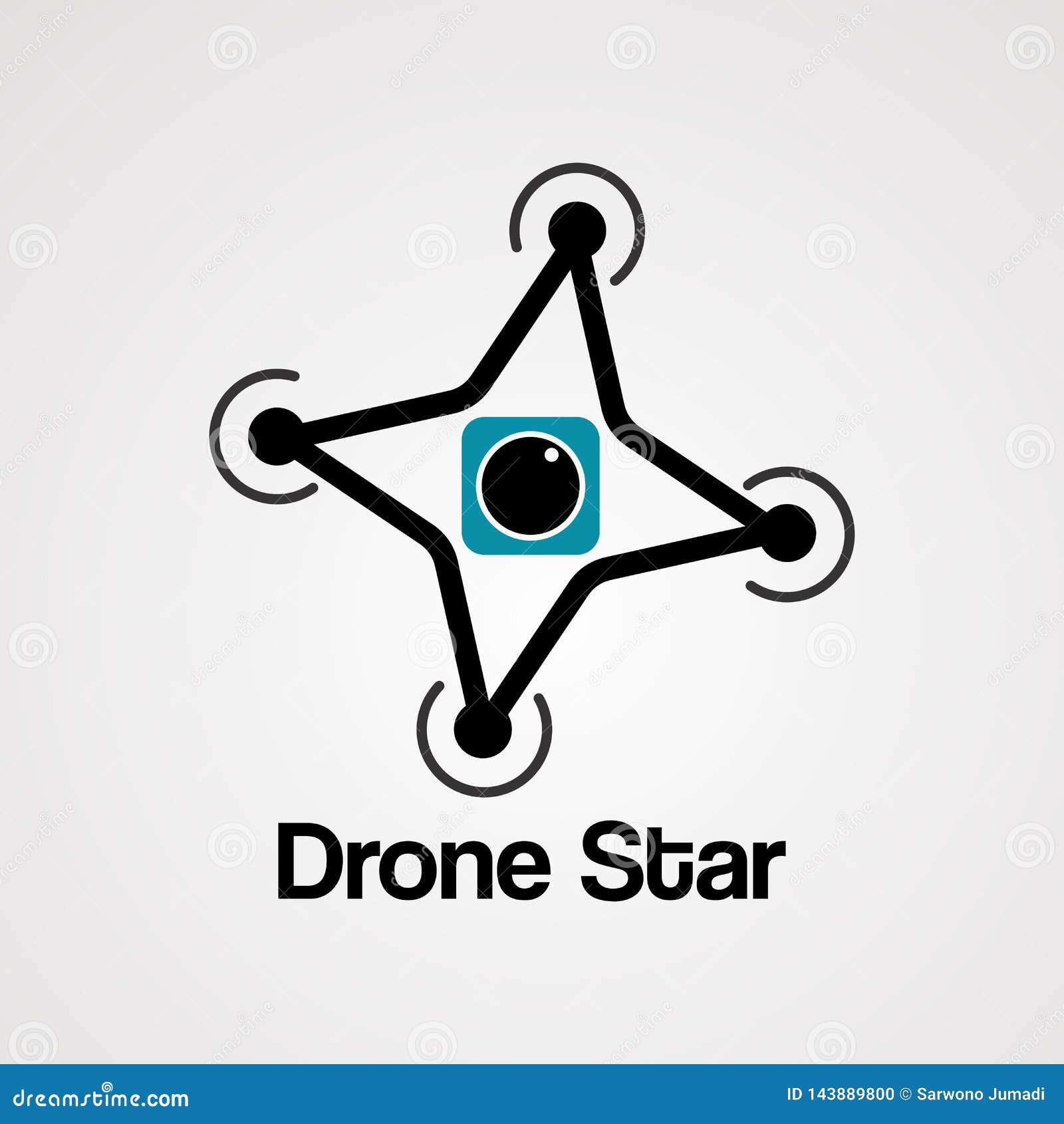 Drone Star Logo Vector, Icon, Element, and Template Stock Vector ...