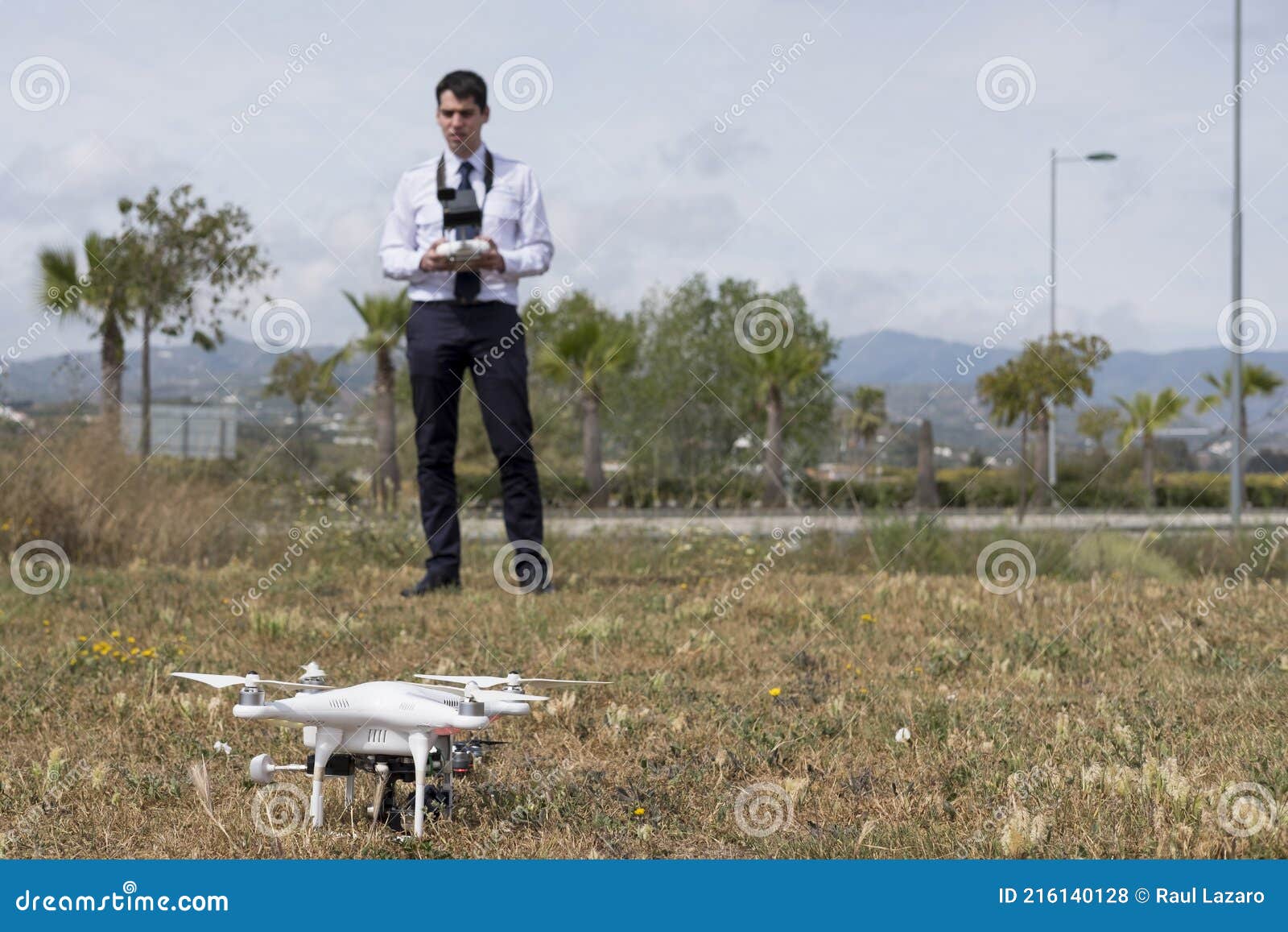 Drone Starting Takeoff in a Flight Practice Stock Photo - Image of ...