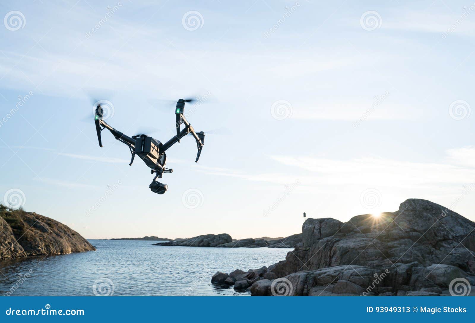 Drone Sunset stock image. Image of technology, lens, tool - 93949313