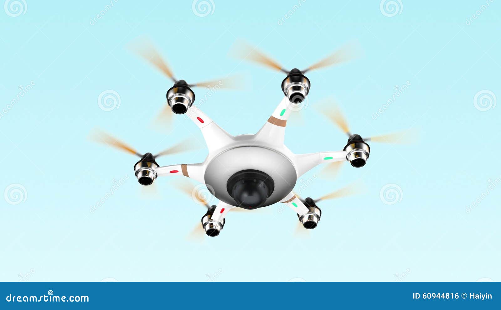 Drone with Surveillance Camera Flying in the Sky. Stock Footage - Video ...