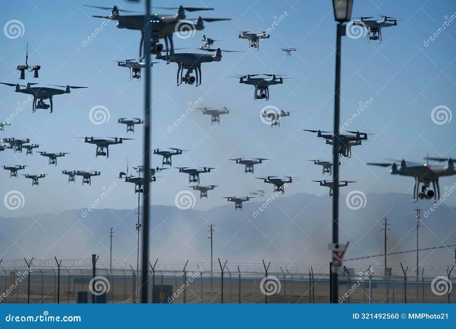 Drones Swarm Around The Battleship Stock Illustration | CartoonDealer ...