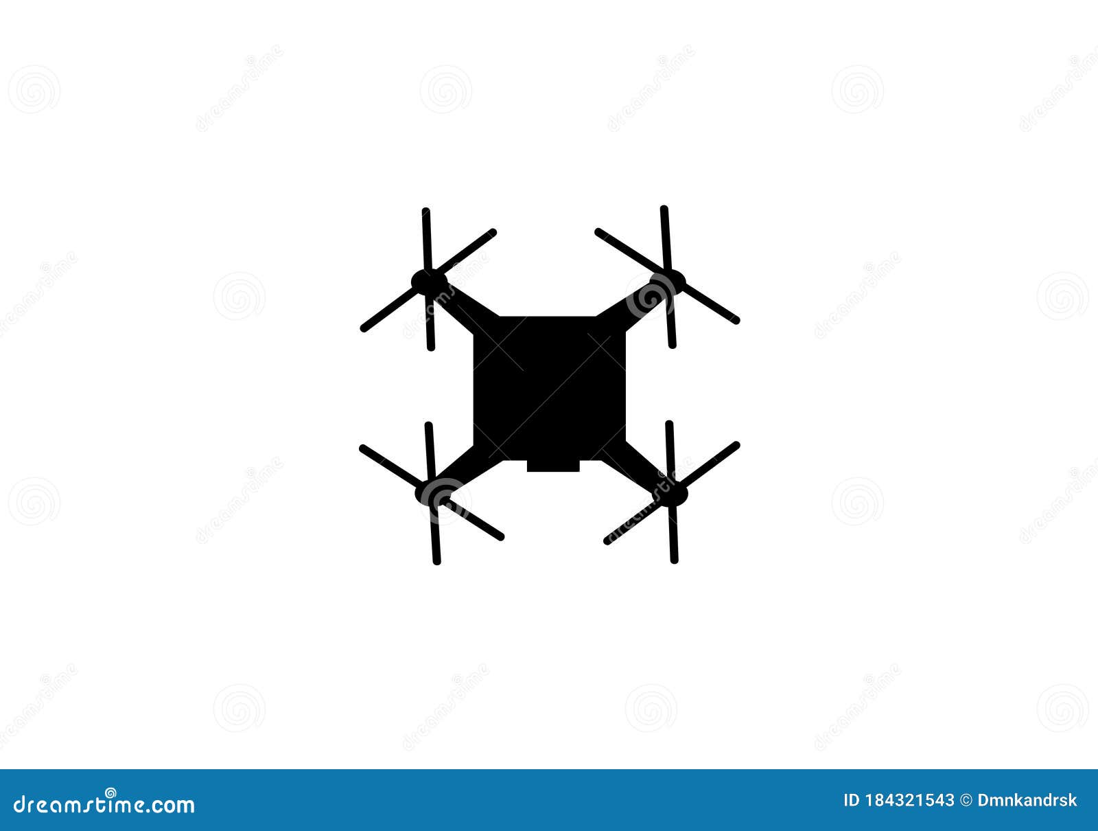 Drone Symbol Vector Sign Icon Black Image Flying Machine Stock Vector ...