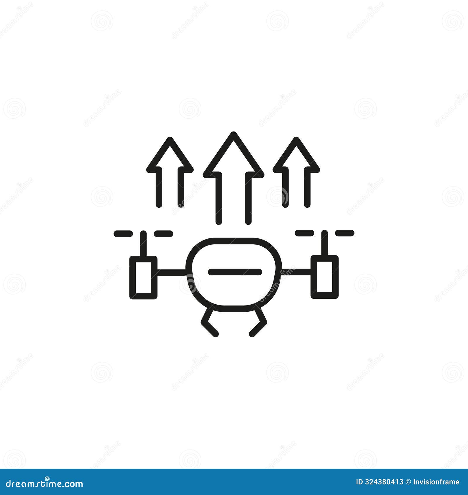 Drone Take off Icon stock illustration. Illustration of reality - 324380413