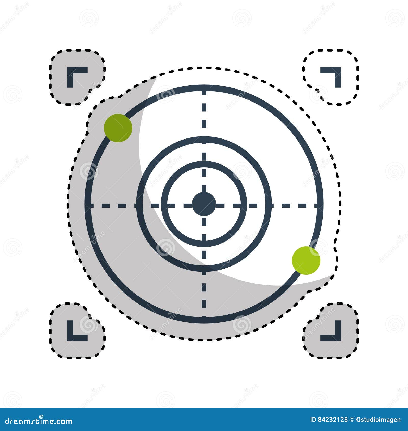 Drone target isolated icon stock illustration. Illustration of ...