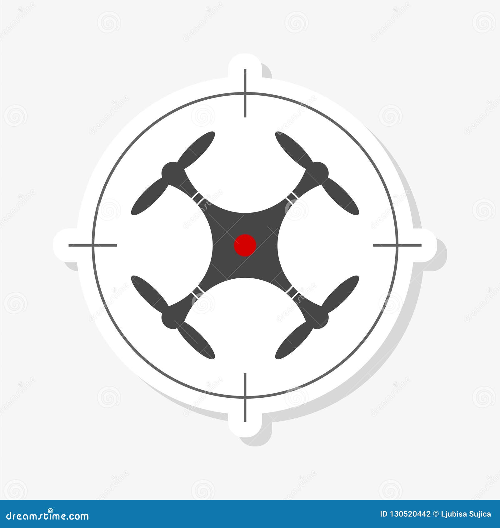 Drone Target Logo Sticker Design Stock Vector - Illustration of sign ...