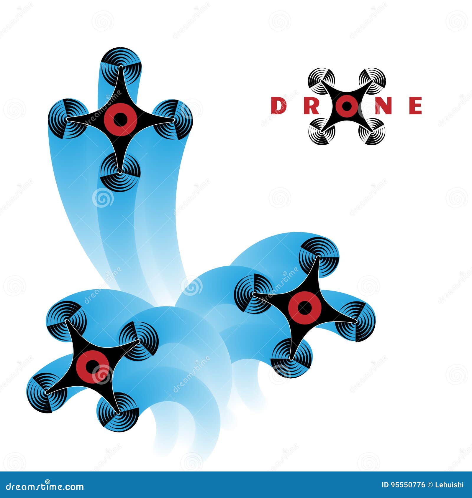 Drone Technology Banner Vector Illustration Stock Vector - Illustration ...