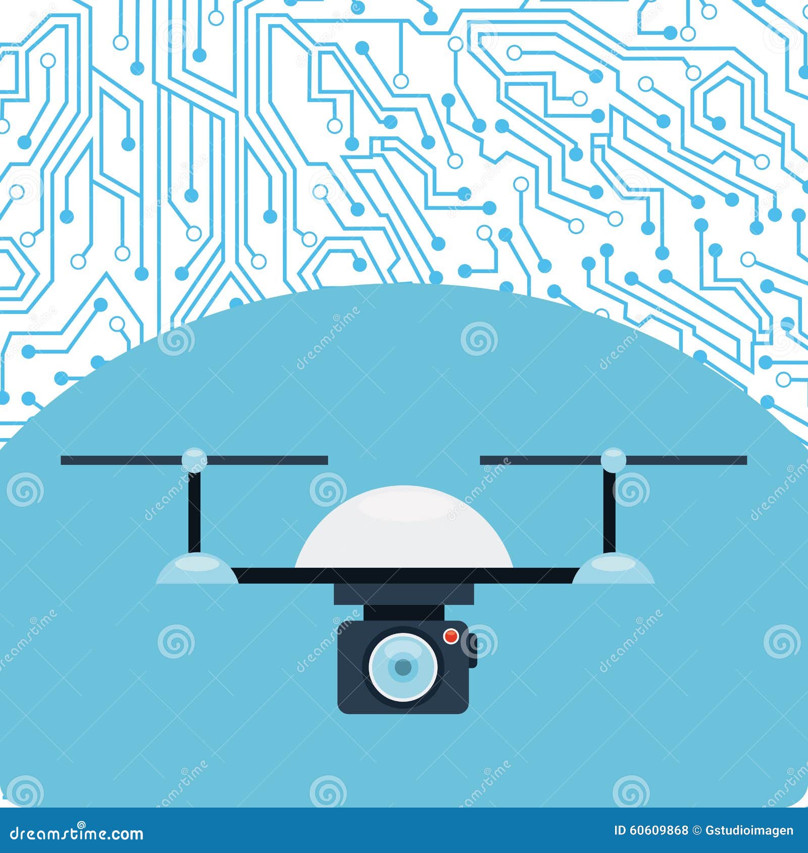 Drone technology stock vector. Illustration of robot - 60609868