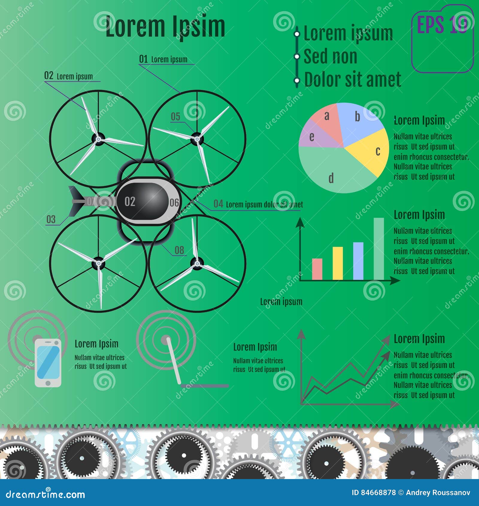 Drone Technology Design, Vector Illustration. Infographic Concept Stock ...