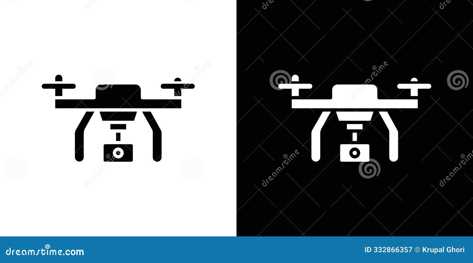 Drone Technology Icon Logo Set Vector Stock Vector - Illustration of ...